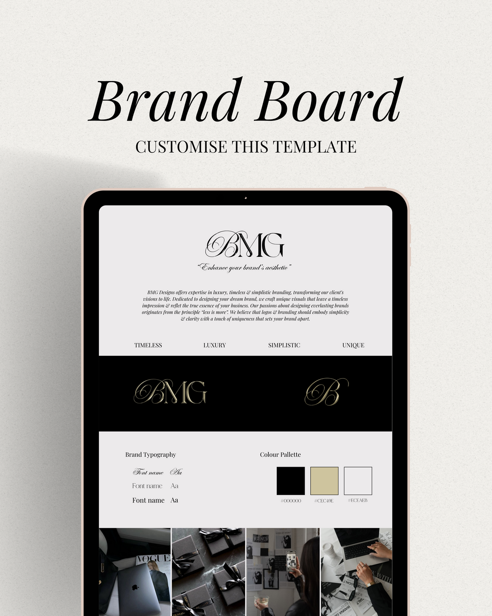 Editable Brand Identity Vision Board Template – BMG DESIGNS