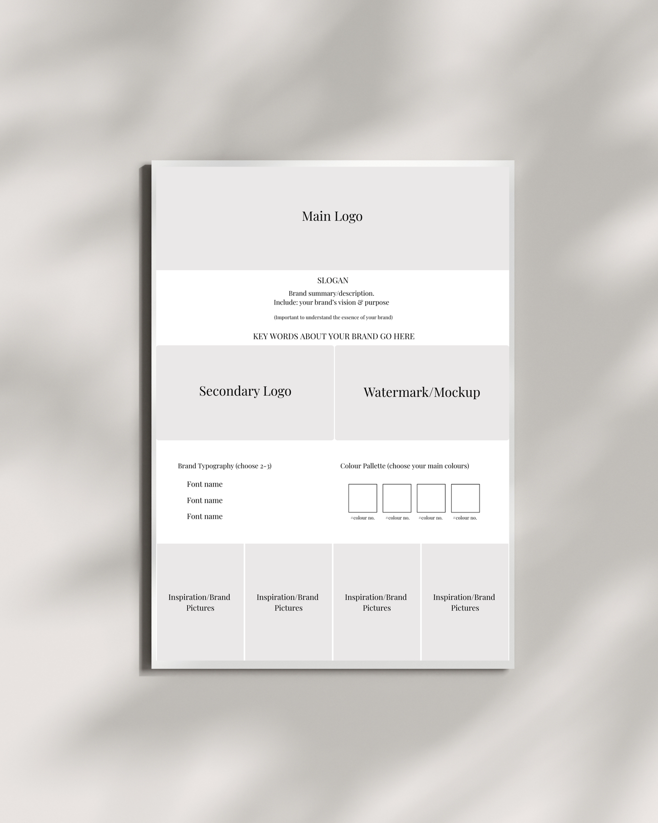 Editable Brand Identity Vision Board Template – BMG DESIGNS